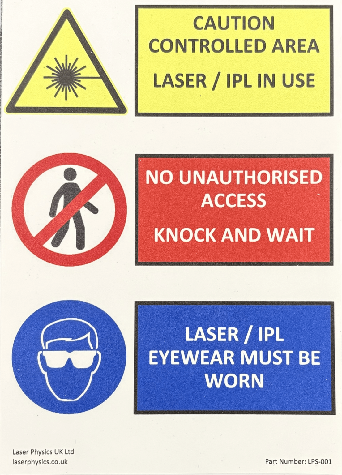 Laser Safety Signage - Sculpt Pro Essentials