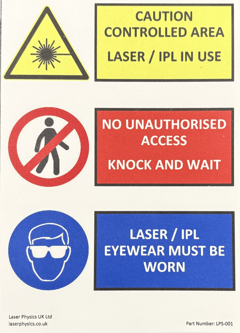 Laser Safety Signage - Sculpt Pro Essentials